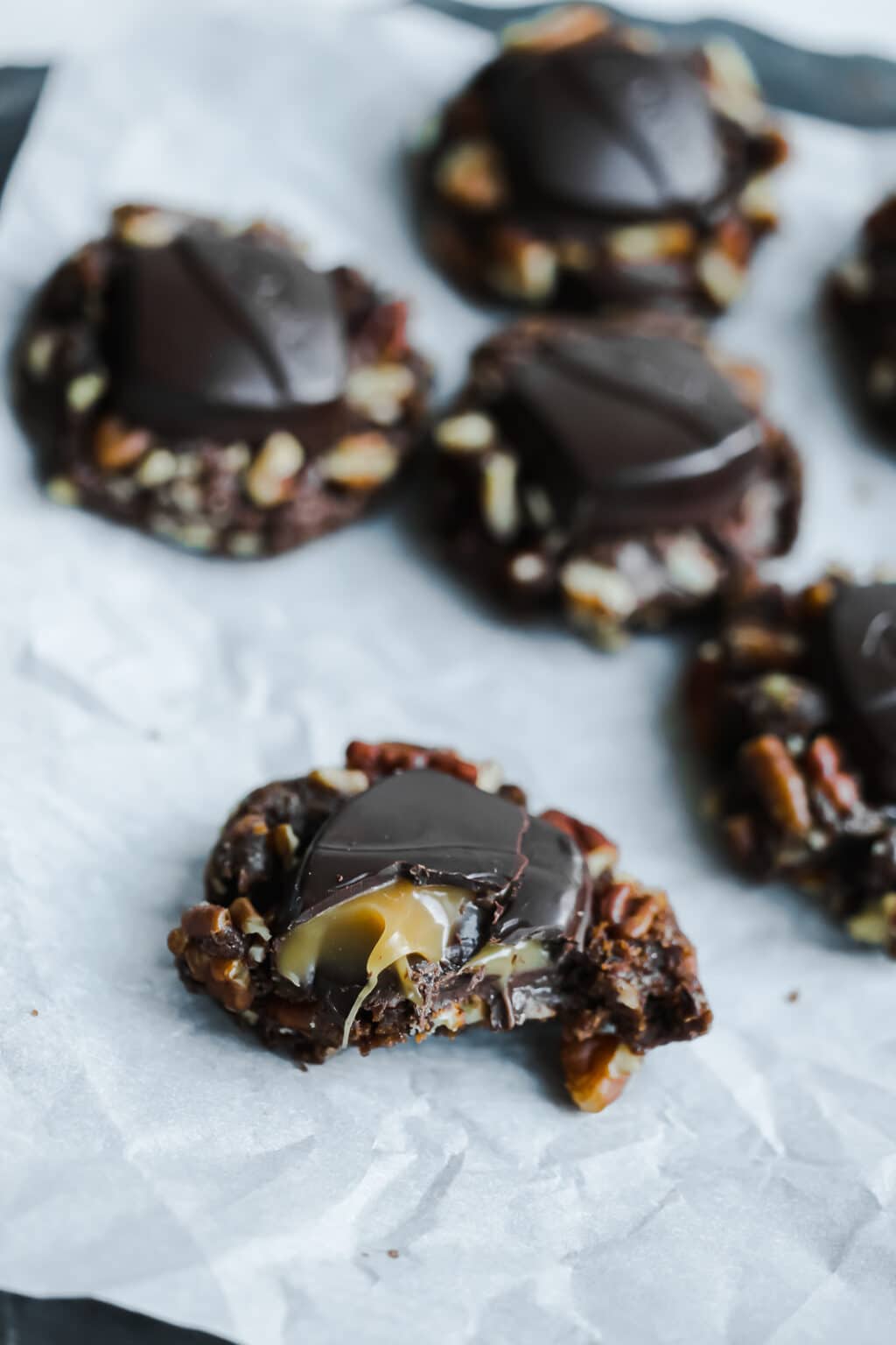 Dove Chocolate Turtle Cookies - Run to the Table