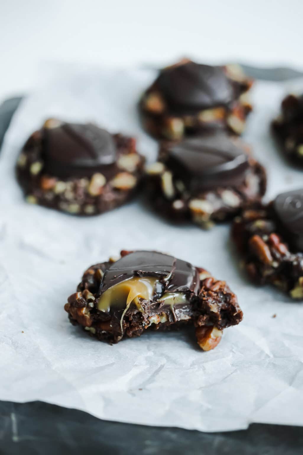 Dove Chocolate Turtle Cookies - Run to the Table