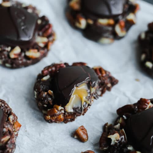 Dove Chocolate Turtle Cookies - Run to the Table
