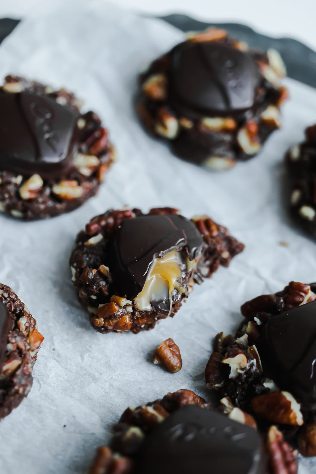 Dove Chocolate Turtle Cookies - Run to the Table