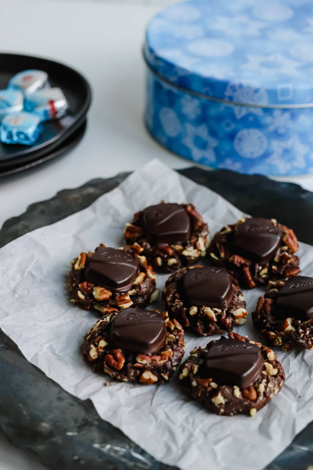 Dove Chocolate Turtle Cookies - Run to the Table