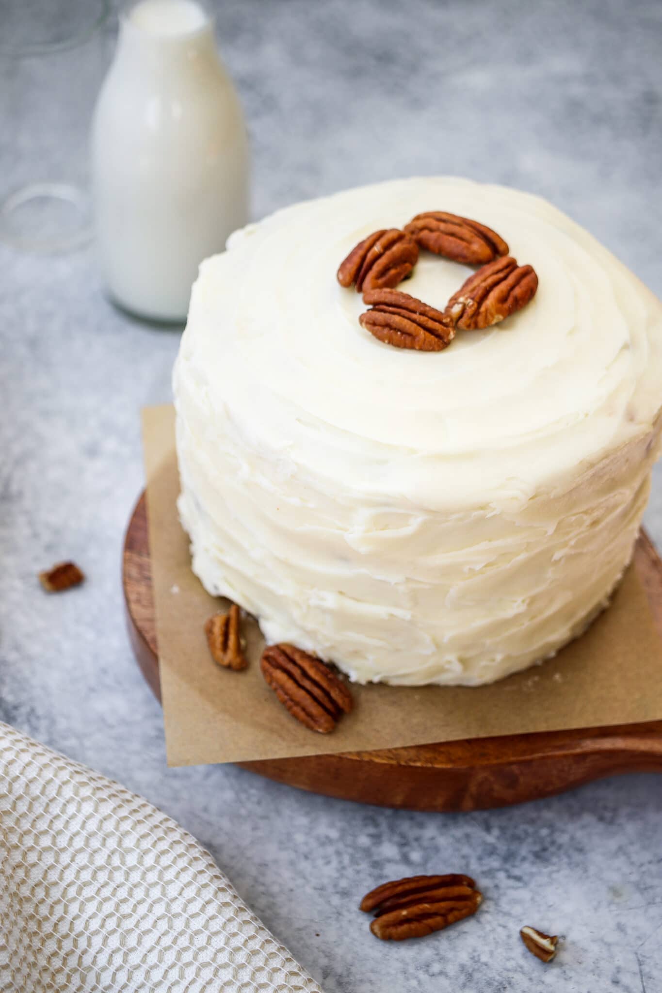 Italian Cream Cake with Cream Cheese Frosting - Run to the Table