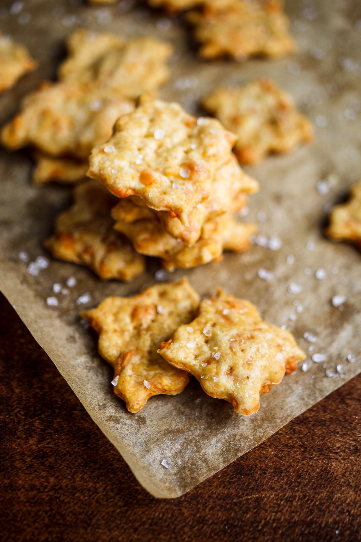 Spicy Cheddar Sourdough Crackers - Run to the Table