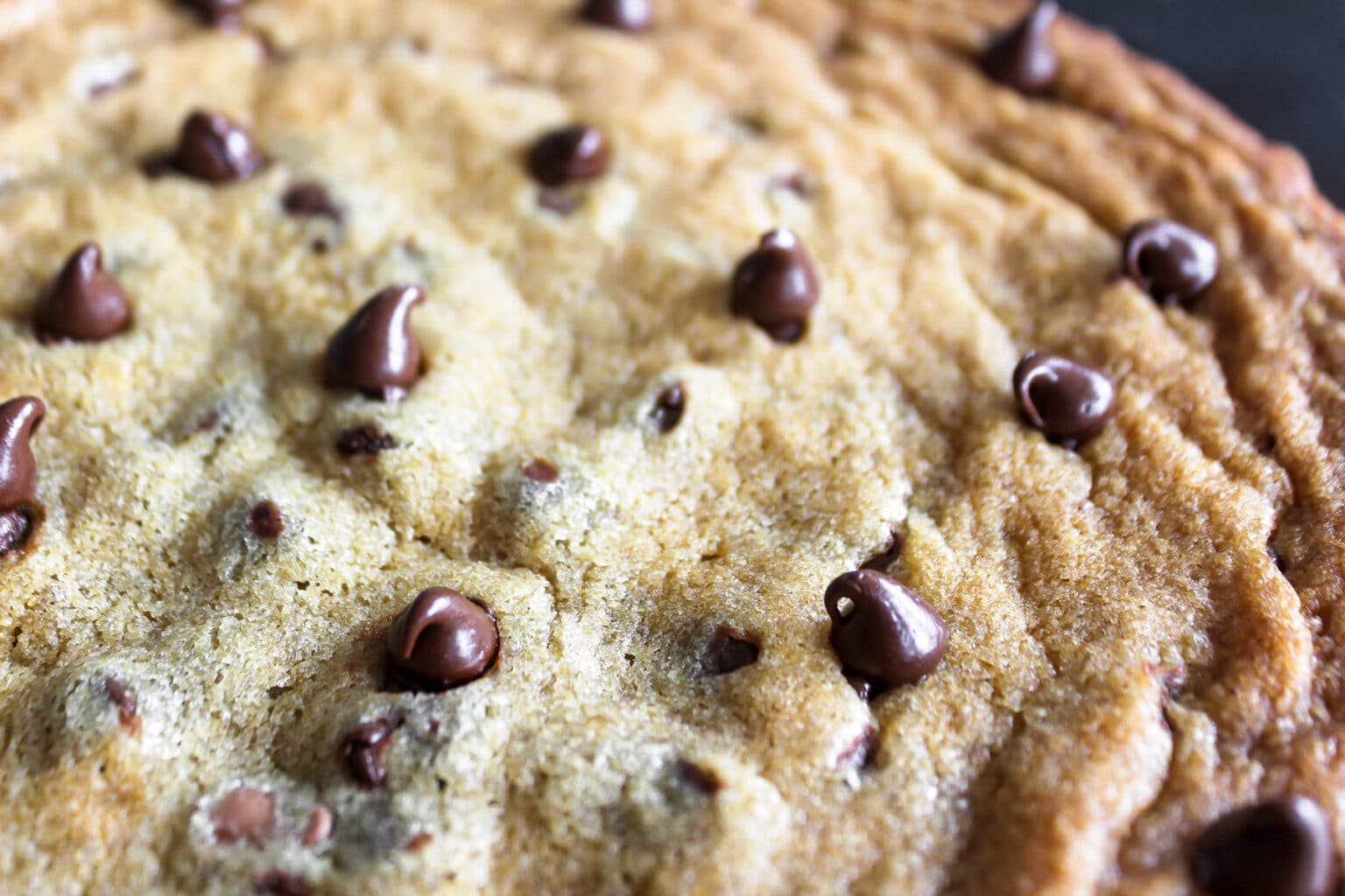 Chocolate Chip Cookie Cake - Run to the Table